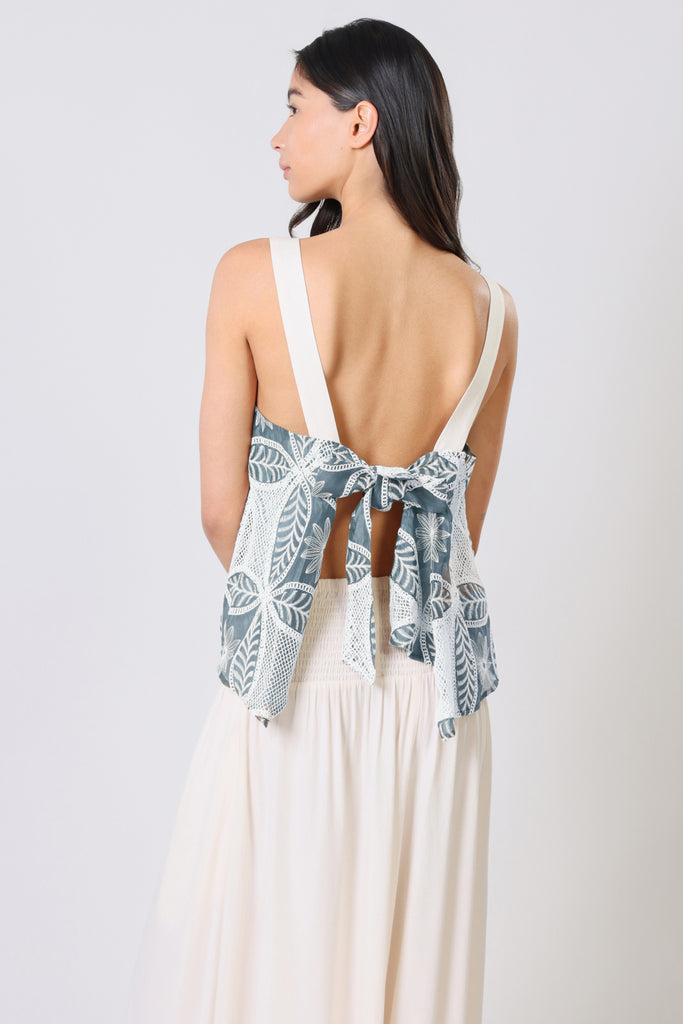 The Briefest of Moments Pattie Top in Blue | Traffic People